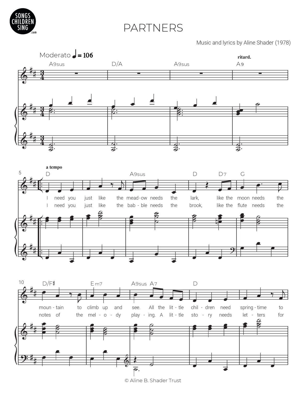 Partners | SongsChildrenSing